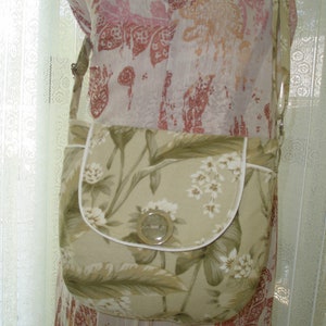 Vintage Barkcloth Handbag Purse Tone-on-tone Champagne Barkcloth ...
