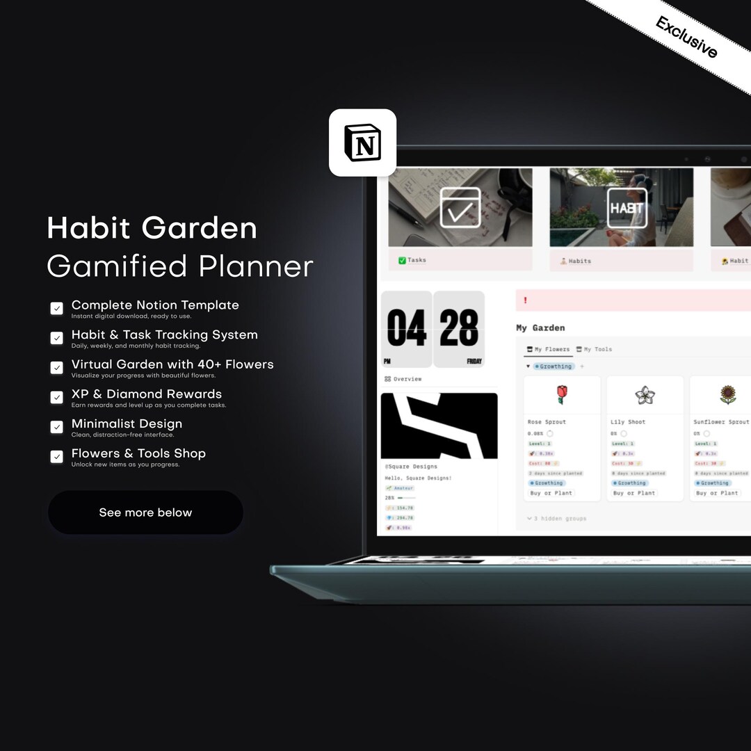Notion Gamified Planner 2025-2026, Habit & Task Tracker With XP Rewards ...