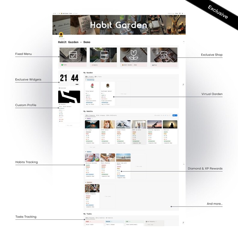 Notion Gamified Planner 2025-2026, Habit & Task Tracker With XP Rewards ...