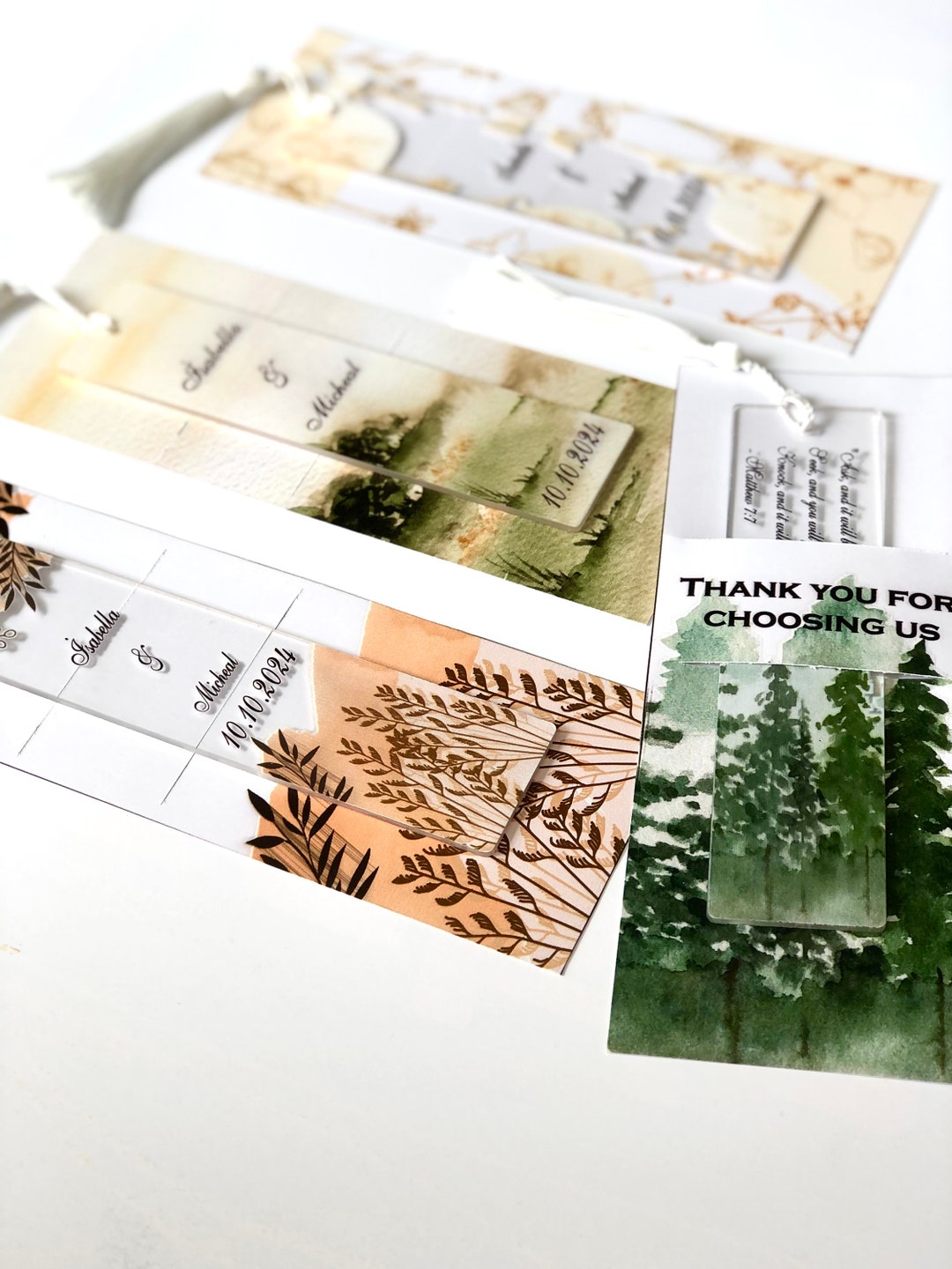 Custom Bridal Gift Bookmarks, Wedding Favors Bookmarks, Anniversary ...