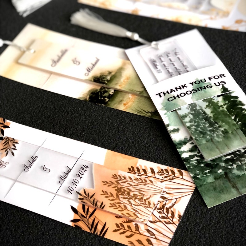 Wedding Bookmark - Etsy