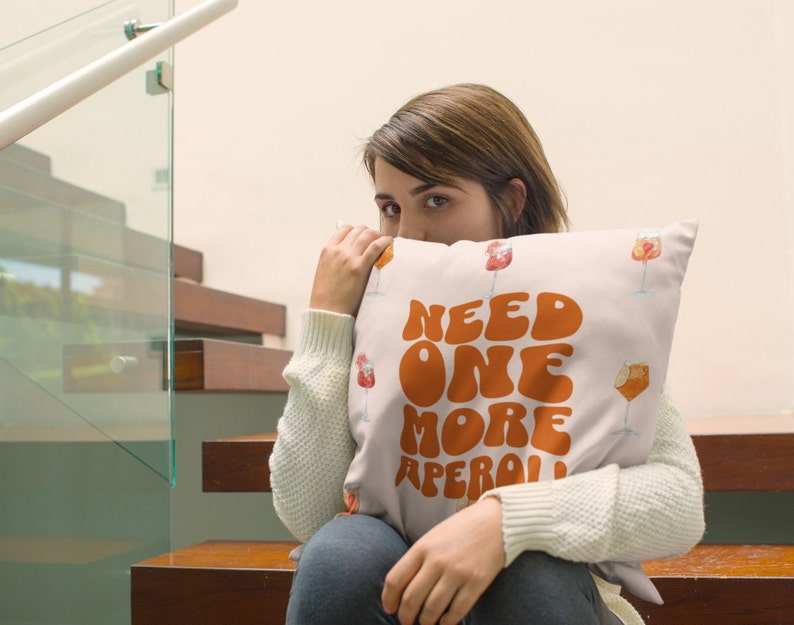 Aperol Spritz Pillow, Back to School Gift, Aperol Spritz Throw Pillow ...
