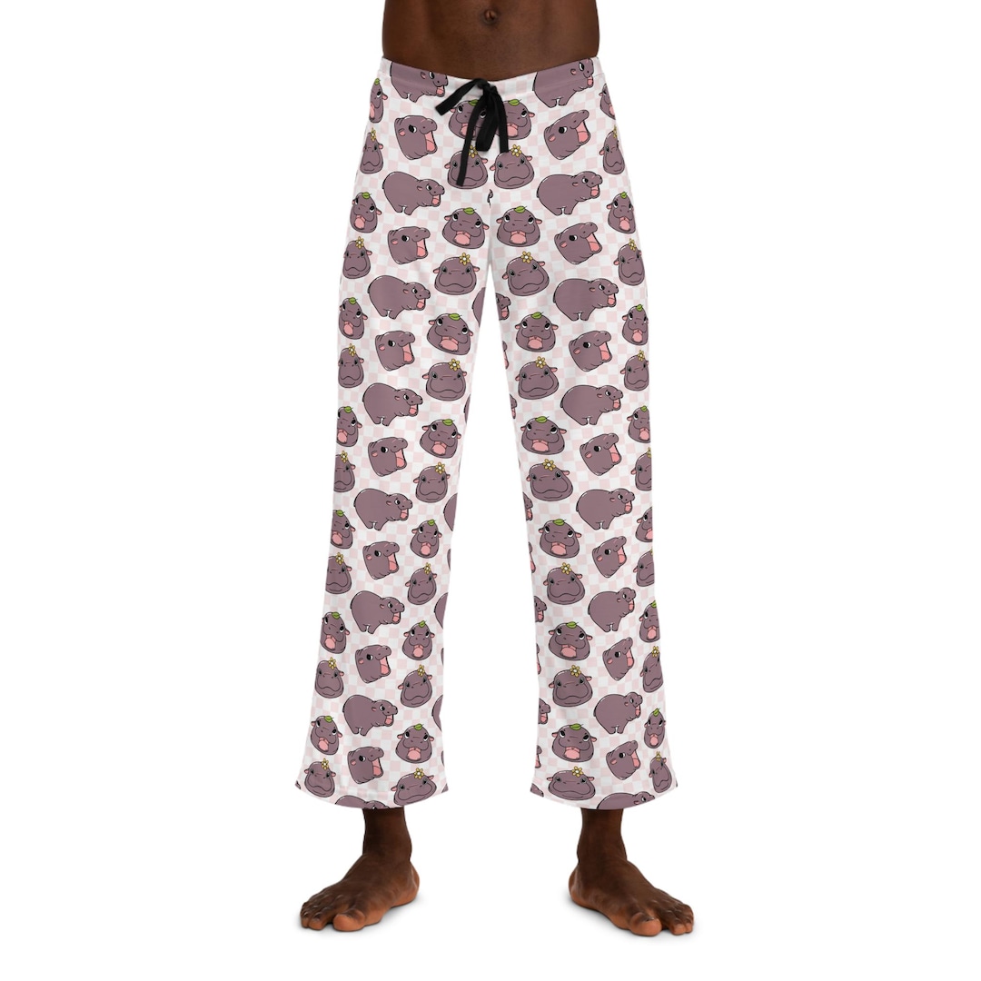 Moo Deng Pajamas for Men | Moodeng Hippo Pjs for Him | Baby Hippo ...