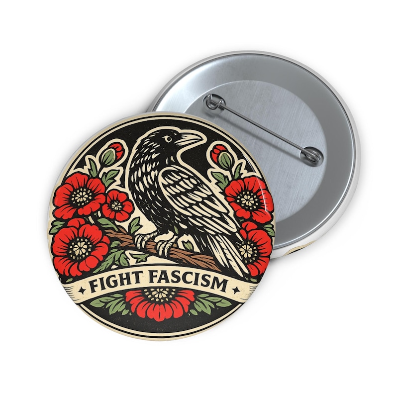 Anti ICE Pin | Fight Fascism Button | Abolish ICE Pin | Anti Trump ...