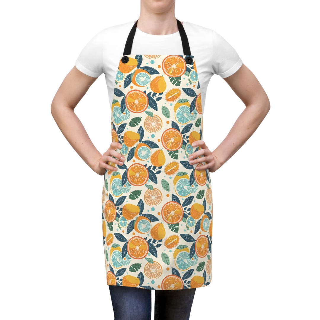 Summer Fruit Apron | Cute Lemon Apron | Summer Citrus Apron | Lemons ...