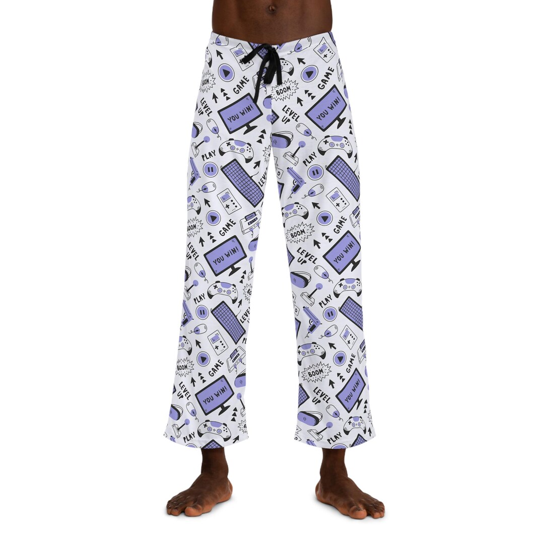 Video Gaming Pajamas for Men | Video Games PJ Bottoms for Him | Gaming ...