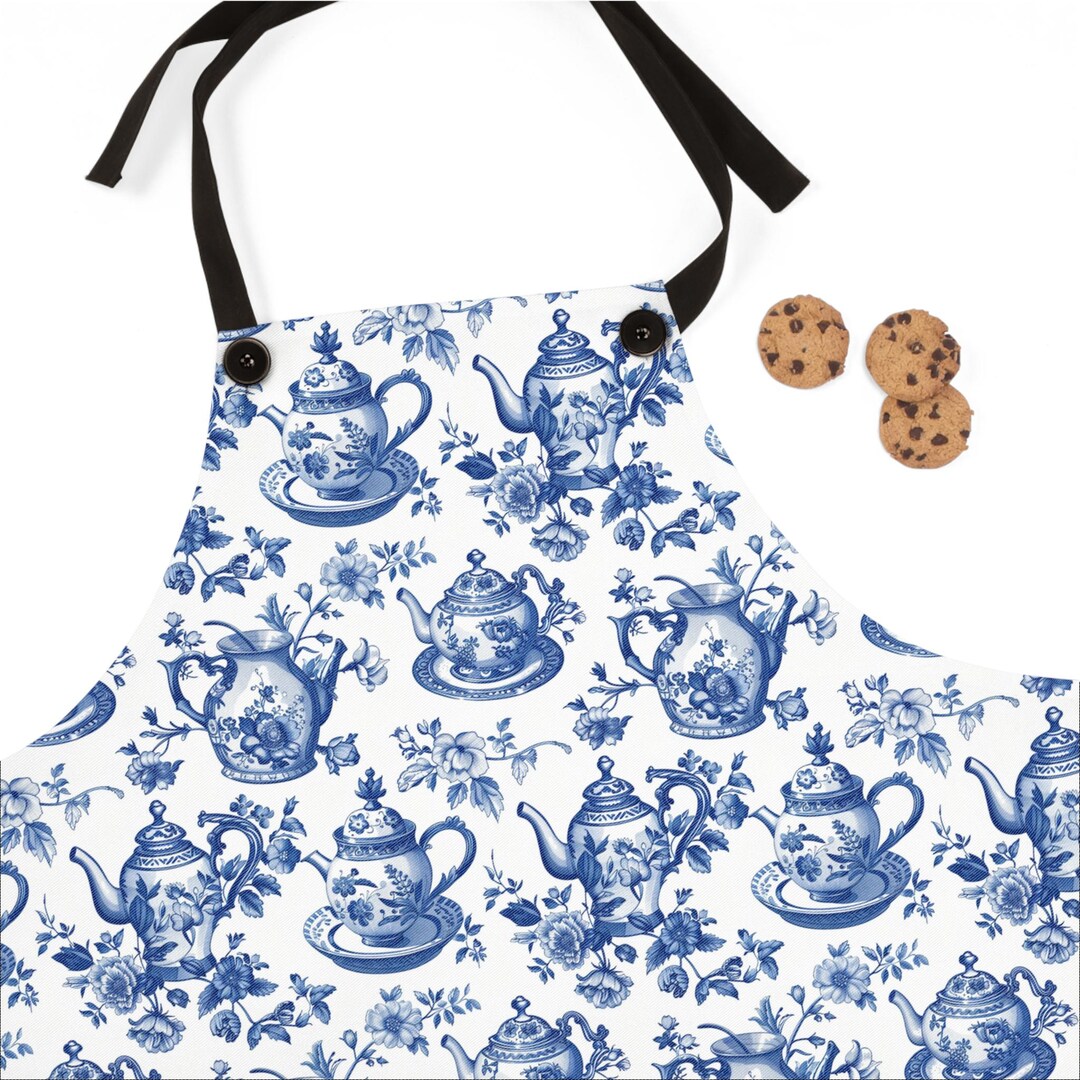 Chinoiserie Apron for Women | Personalized Apron for Mom | Custom Apron ...