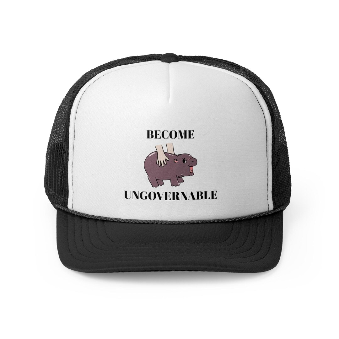Become Ungovernable Moo Deng Hat Funny Moodeng Snapback Hat Meme Baby ...