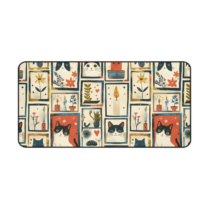 Whimsical Cat Desk Mat Fun Animal Desk Accessories for Work or Play ...