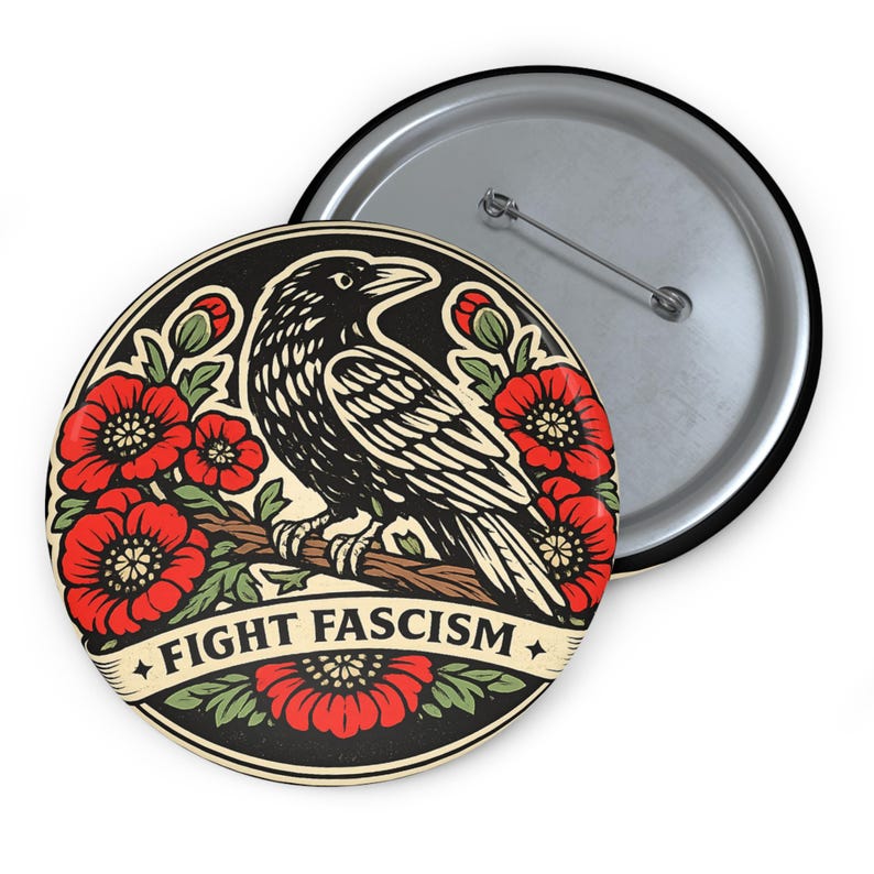 Anti ICE Pin | Fight Fascism Button | Abolish ICE Pin | Anti Trump ...