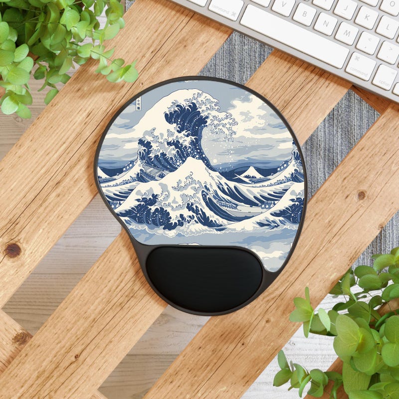 Japanese Wave Mousepad - Etsy