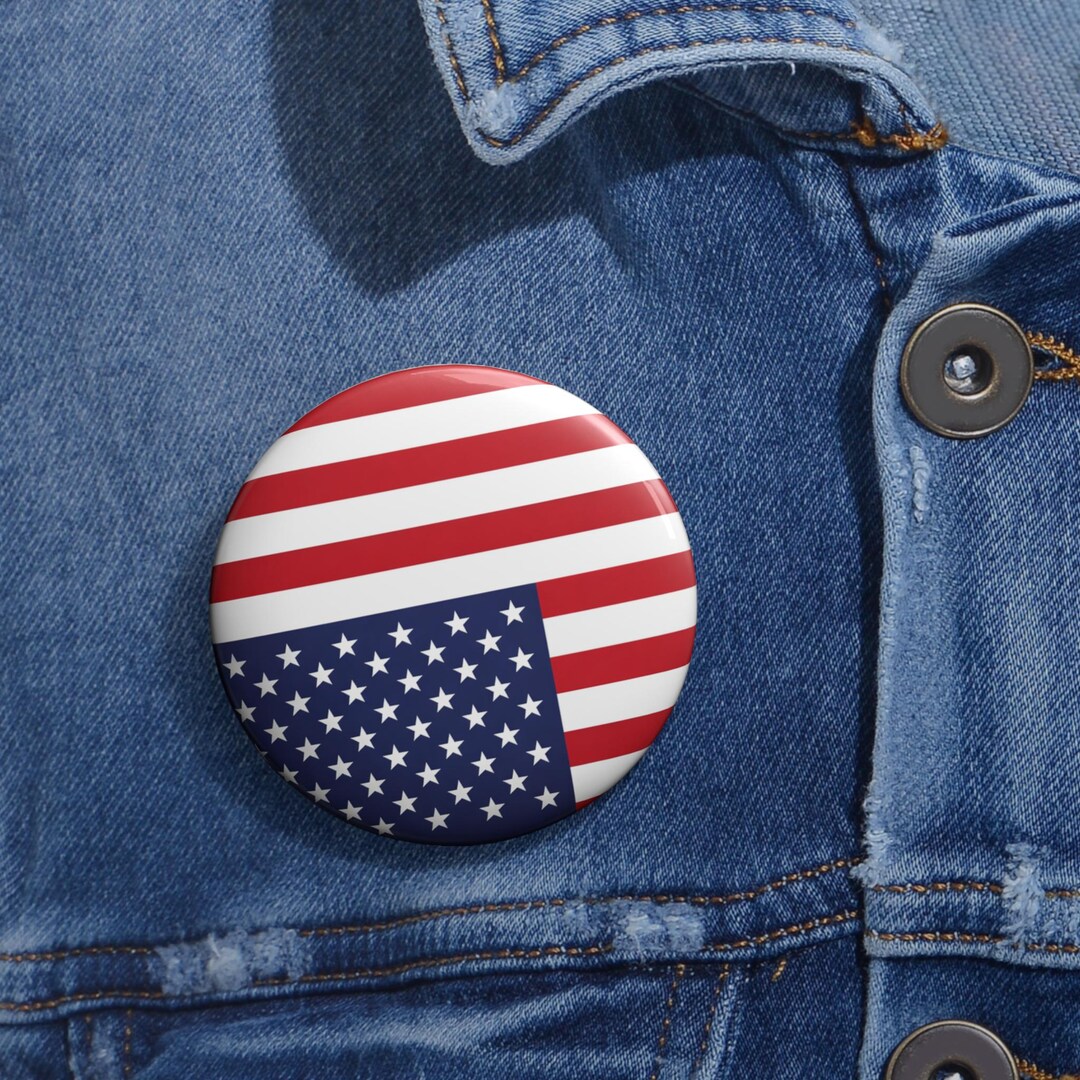 Anti Trump Pin | Anti ICE Pin | Upside Down American Flag Button ...