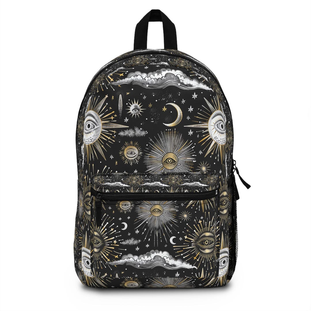 Celestial Backpack Dark Academia Backpack Moon and Stars Bookbag ...