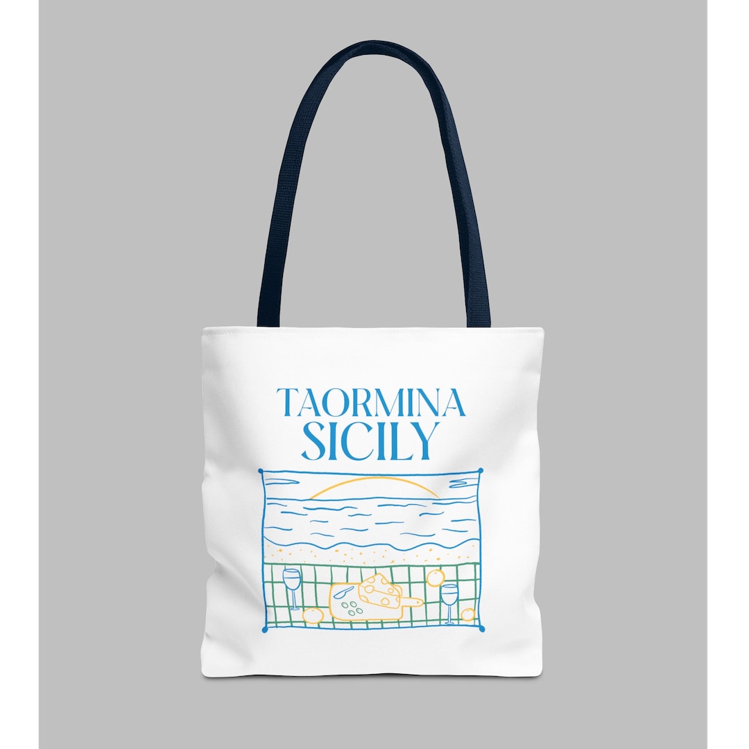Taormina Sicily Tote Bag various Sizes - Etsy