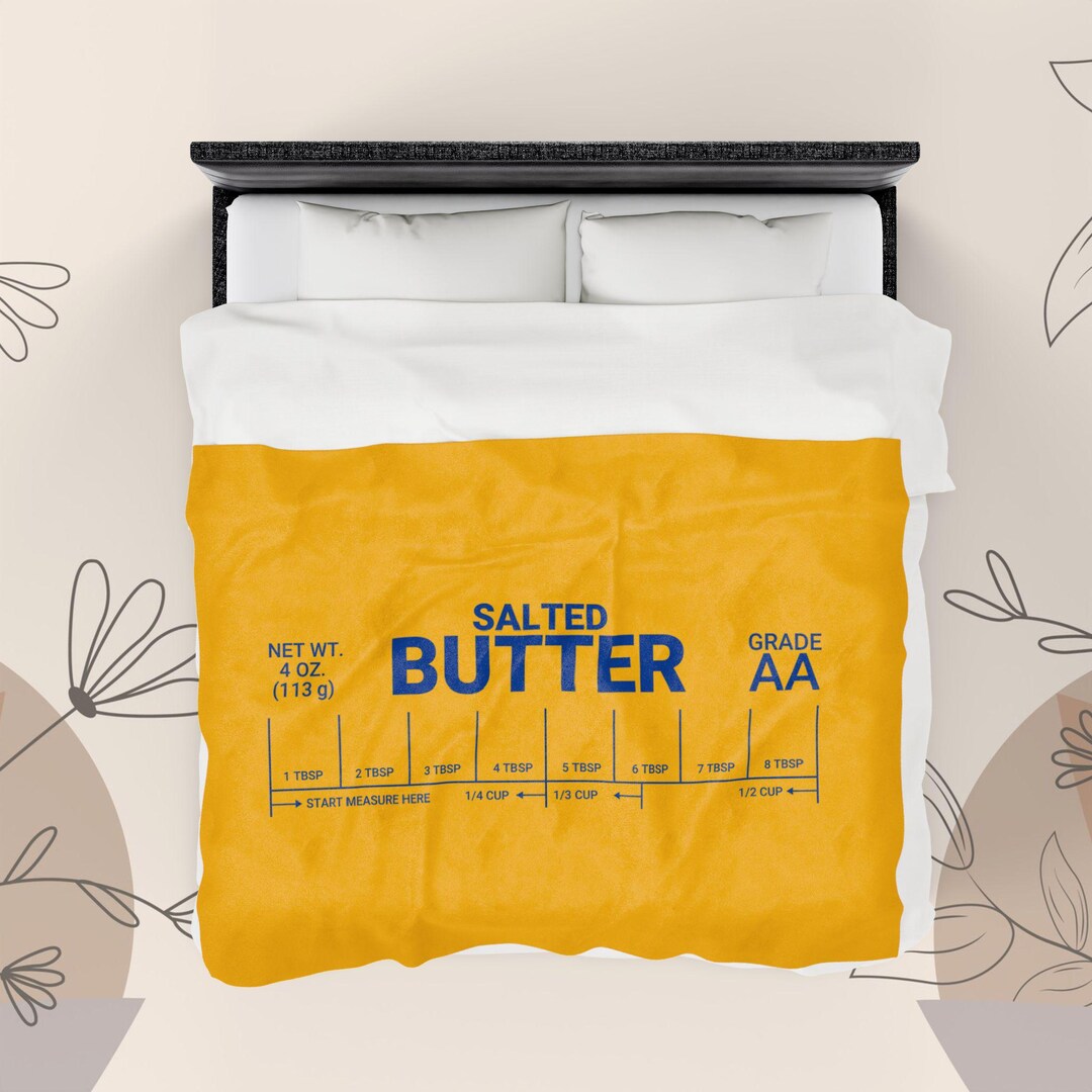 Butter Blanket | Stick of Butter Couch Throw | Yellow Velveteen Blanket ...