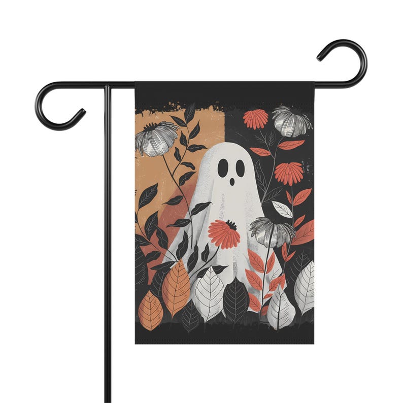 Vintage Ghost Halloween Garden Flag | Spooky Season Halloween Yard Flag ...