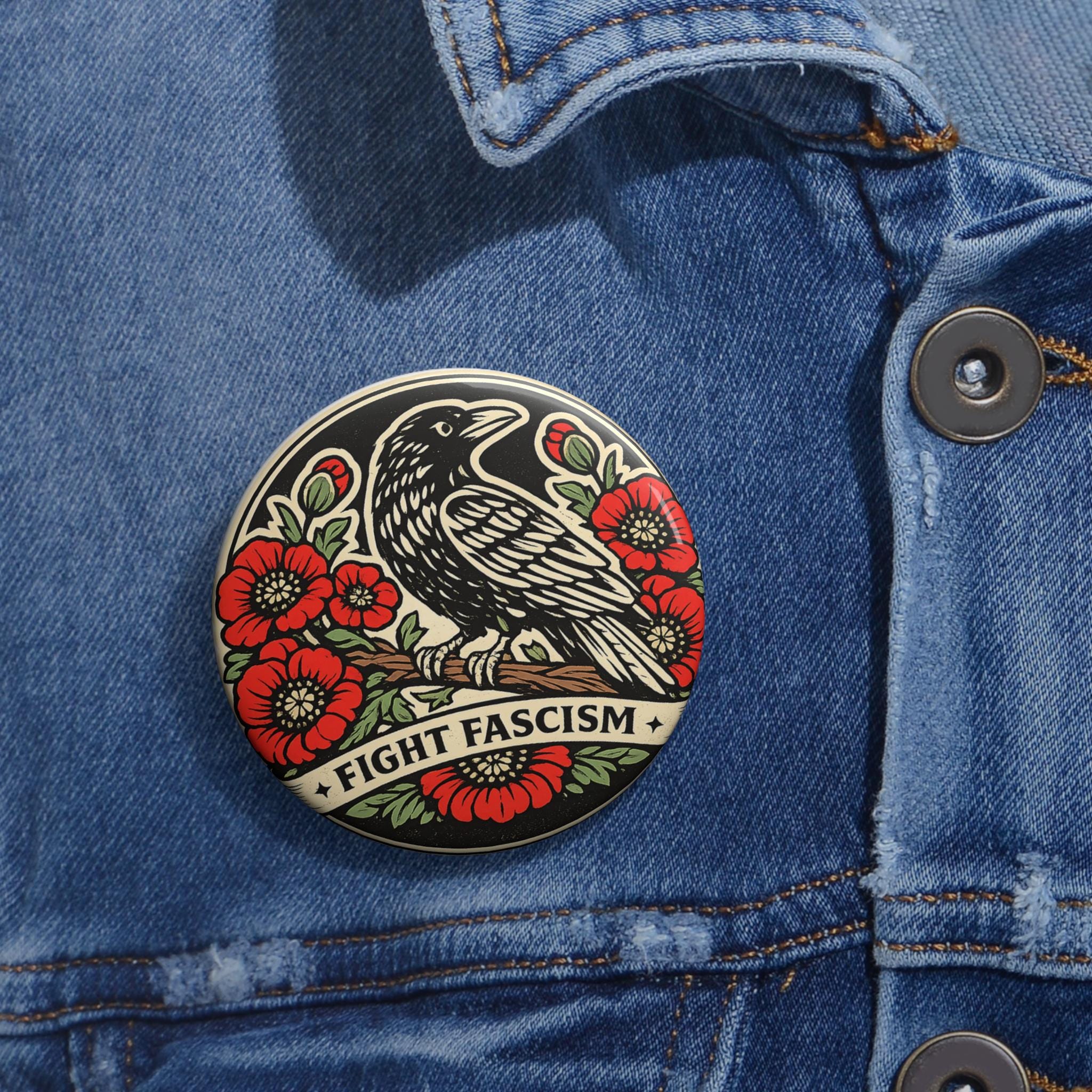 Anti ICE Pin | Fight Fascism Button | Abolish ICE Pin | Anti Trump ...