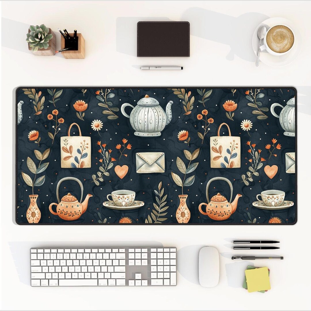 Cubicle Decor Cottagecore Desk Mat Desk Decor Keyboard Mat Boho XL ...