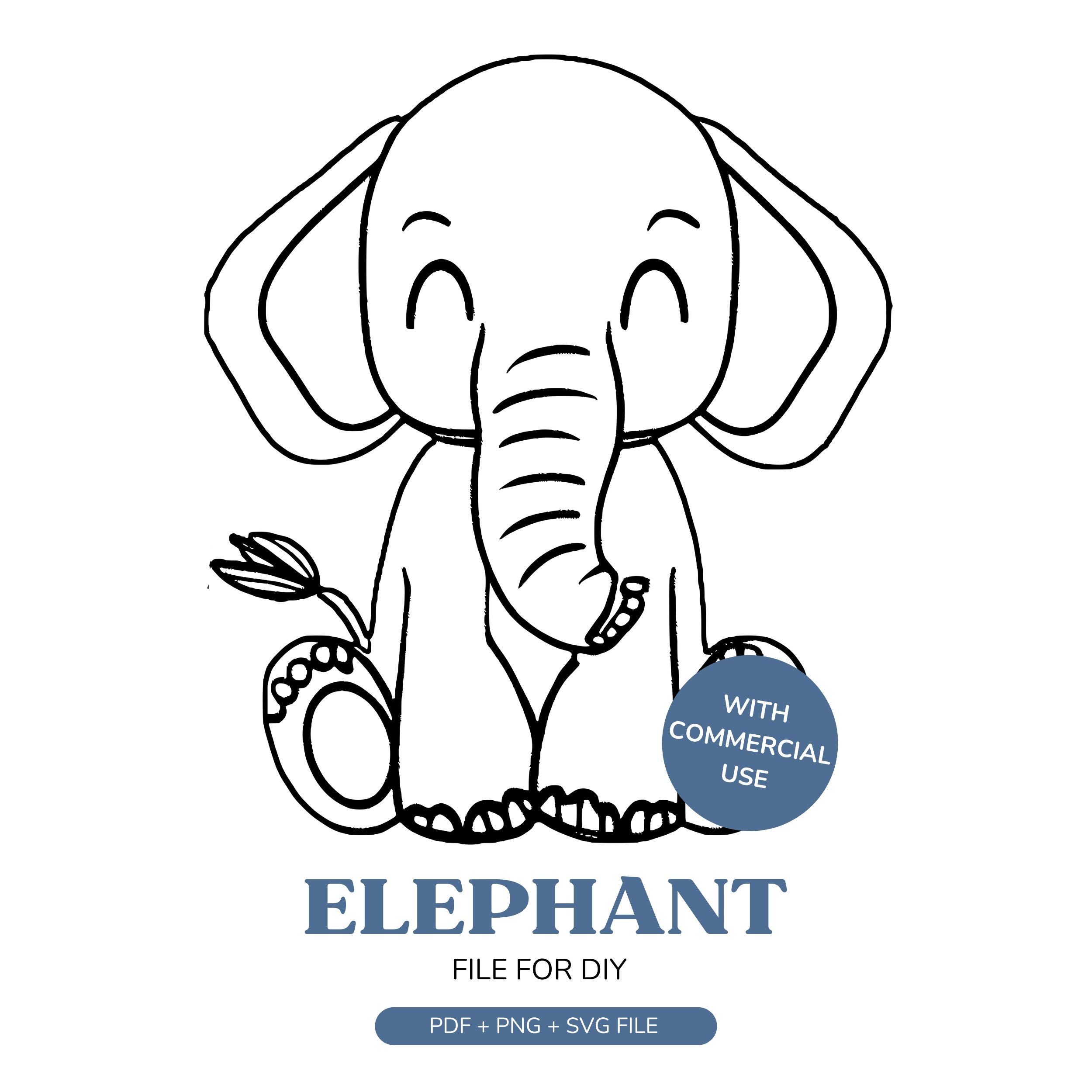 Baby Elephant SVG for DIY | SVG Files for Cricut | Circut and Pod ...