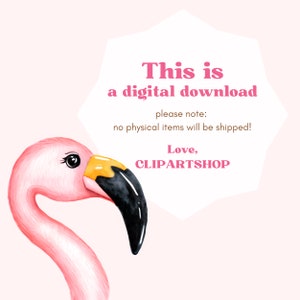 Flamingo SVG | Flamingos Watercolor Clipart File | Summer Tropical Bird ...