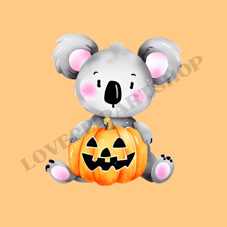 Halloween Clipart PNG | Clipart Halloween Bundle Set | Cute Animals Png ...