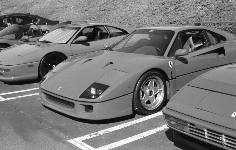 Ferrari F40 Vintage Icon Supercar Exotic Fine Art Print - Automotive ...