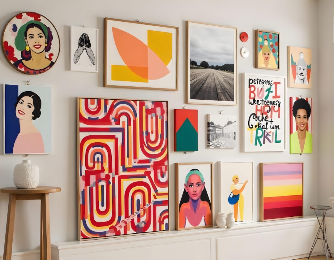 Wall Art Mega Bundle, Trendy Wall Art, Maximalist Trendy Print, Gallery ...