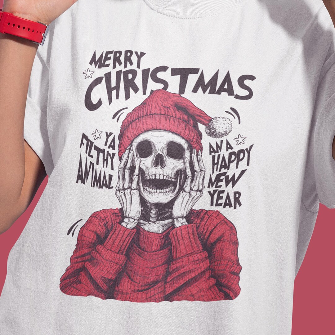 Merry Christmas Ya Filthy Animal - Unisex T-shirt - Alt Clothing - Etsy