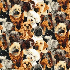 Packed Dogs Cotton Fabric - Etsy