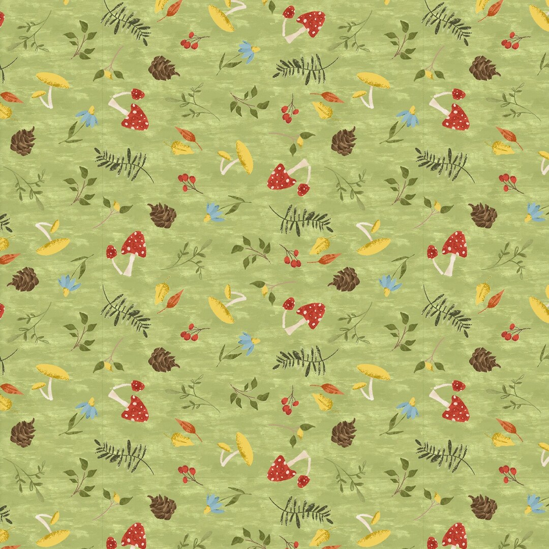 Nature Toss Cotton Fabric - Etsy
