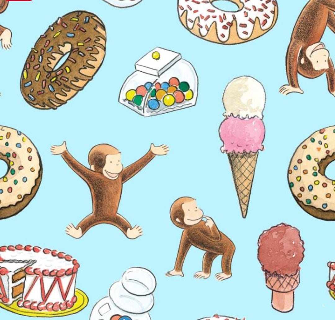 Curious George Cotton Fabric by Springs Creative - Etsy
