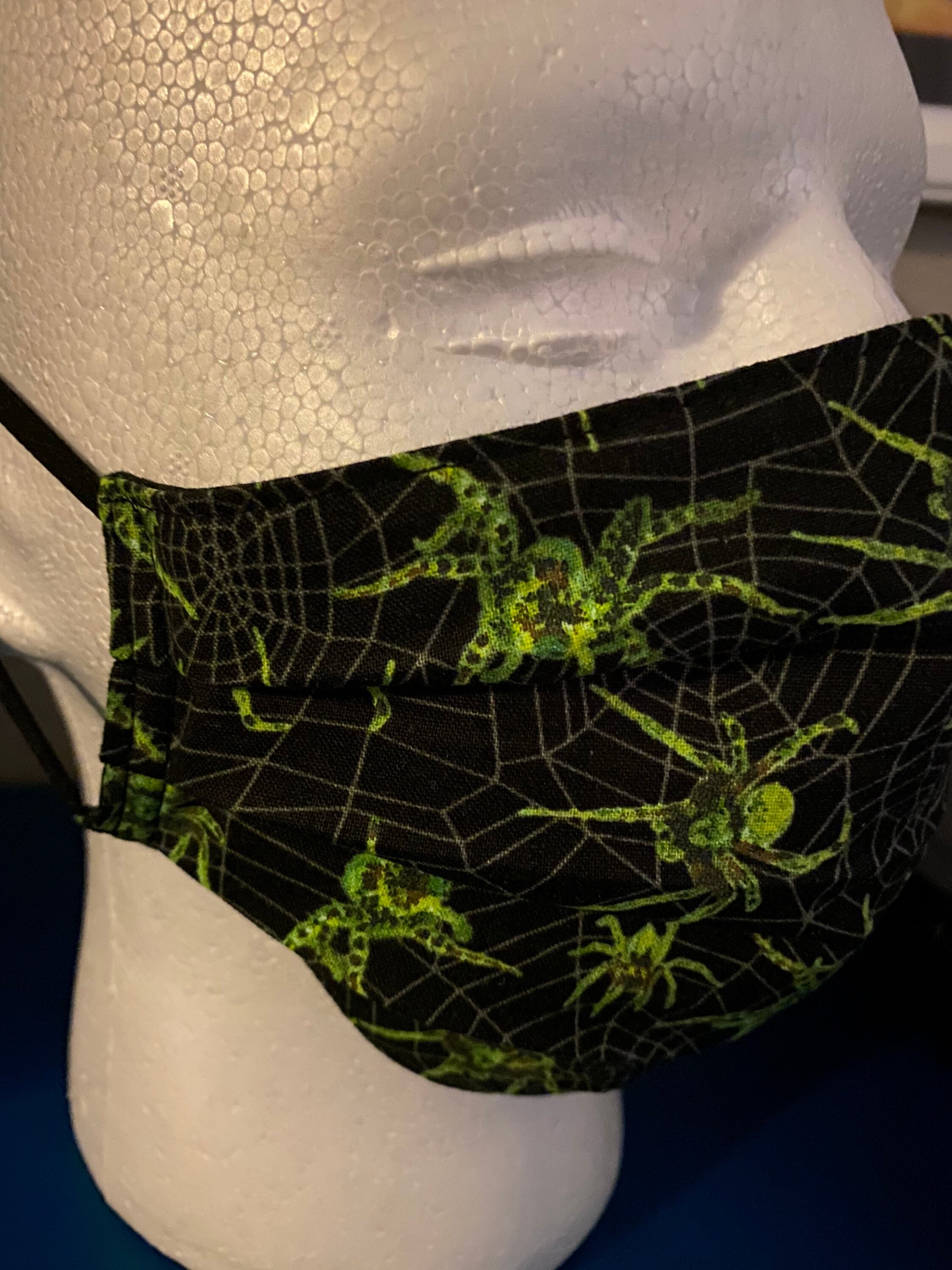 Glow in the Dark Spider Web 3-layer Face Mask | Etsy