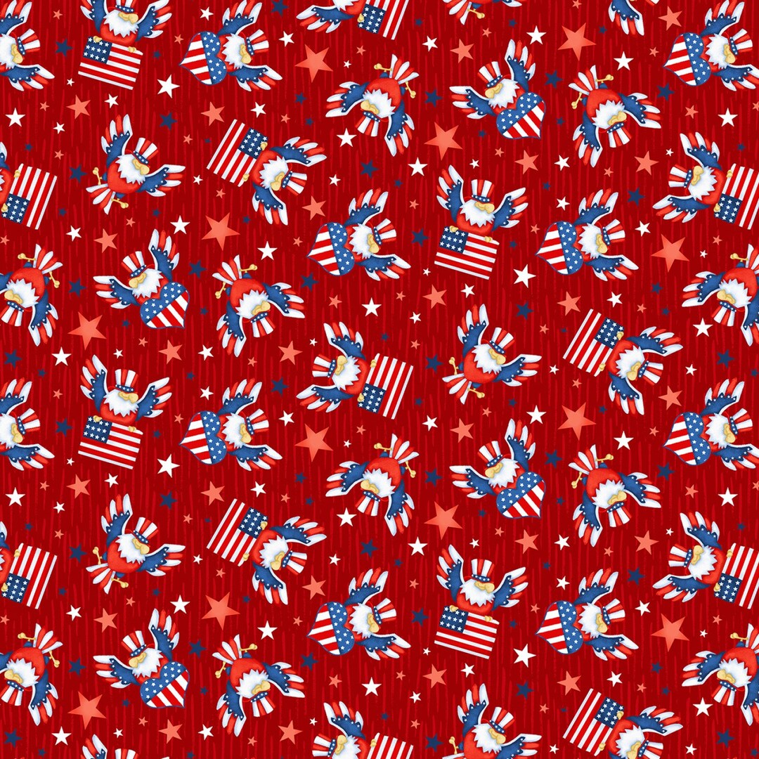 Red Eagle Flag Toss Cotton Fabric - Etsy