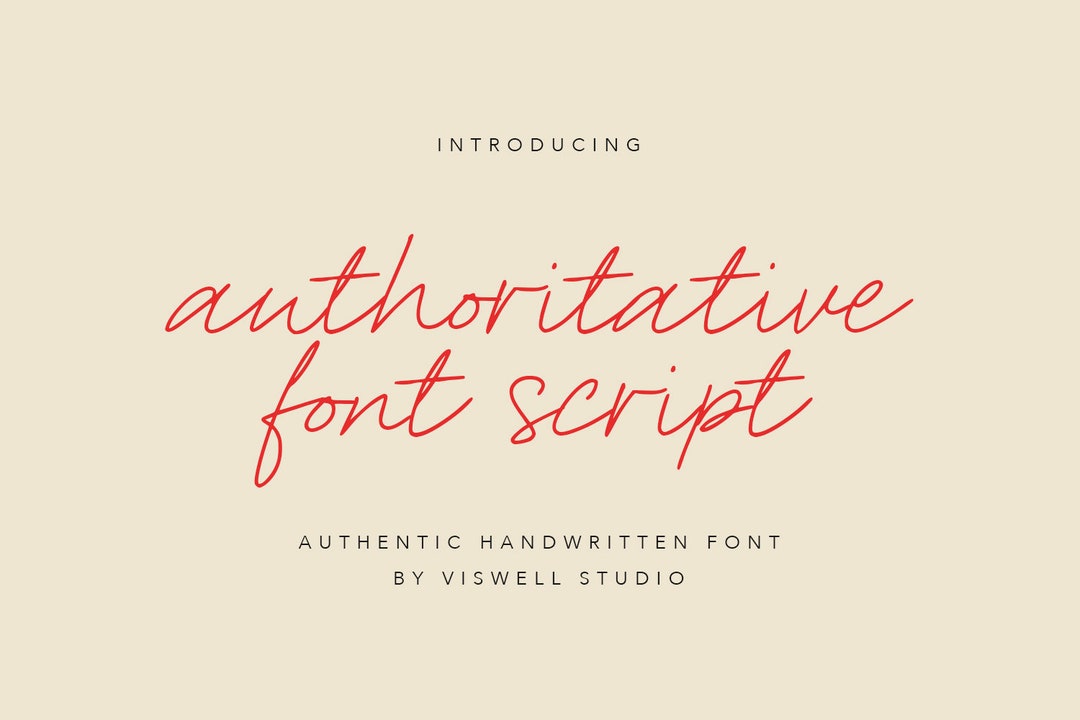 Handwritten Font Authoritative Font for Cricut, Procreate Font, Canva ...