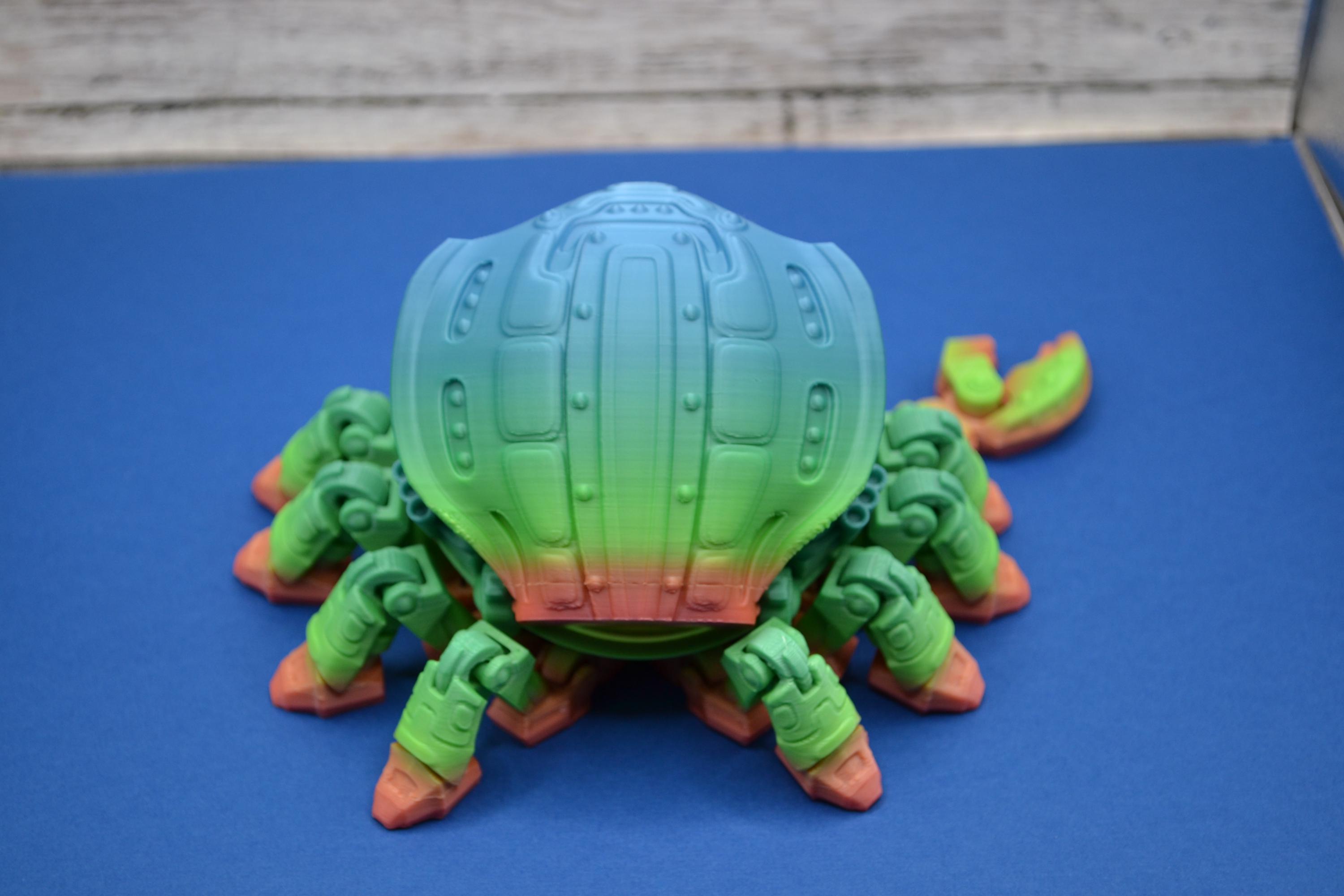 3D Printed Flexi Cyber Crab - Etsy