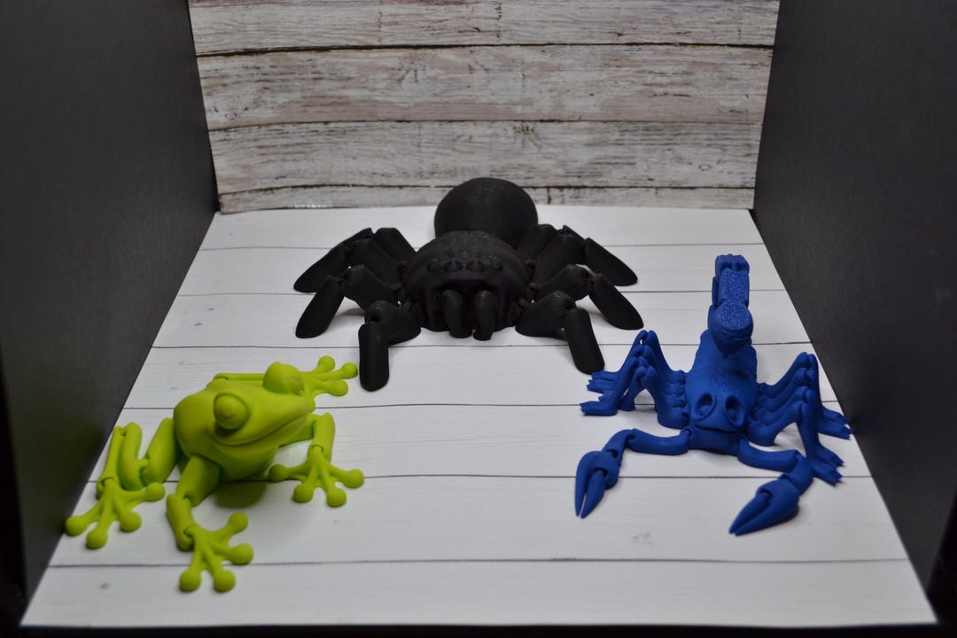 3d Flexi Articulated Scorpion, Frog & Skeleton Frog With Magnets or ...