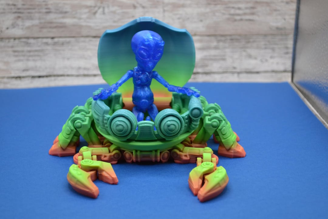3D Printed Flexi Cyber Crab - Etsy