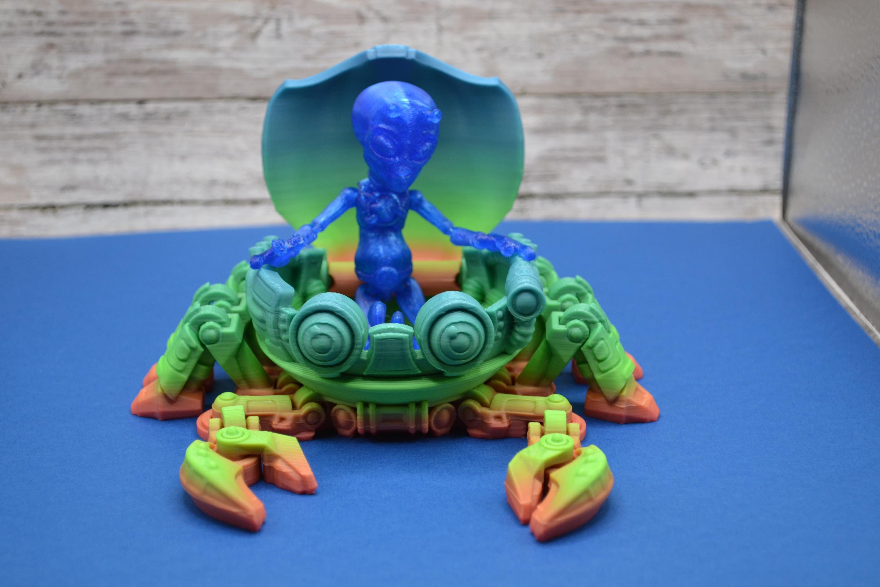 3D Printed Flexi Cyber Crab - Etsy