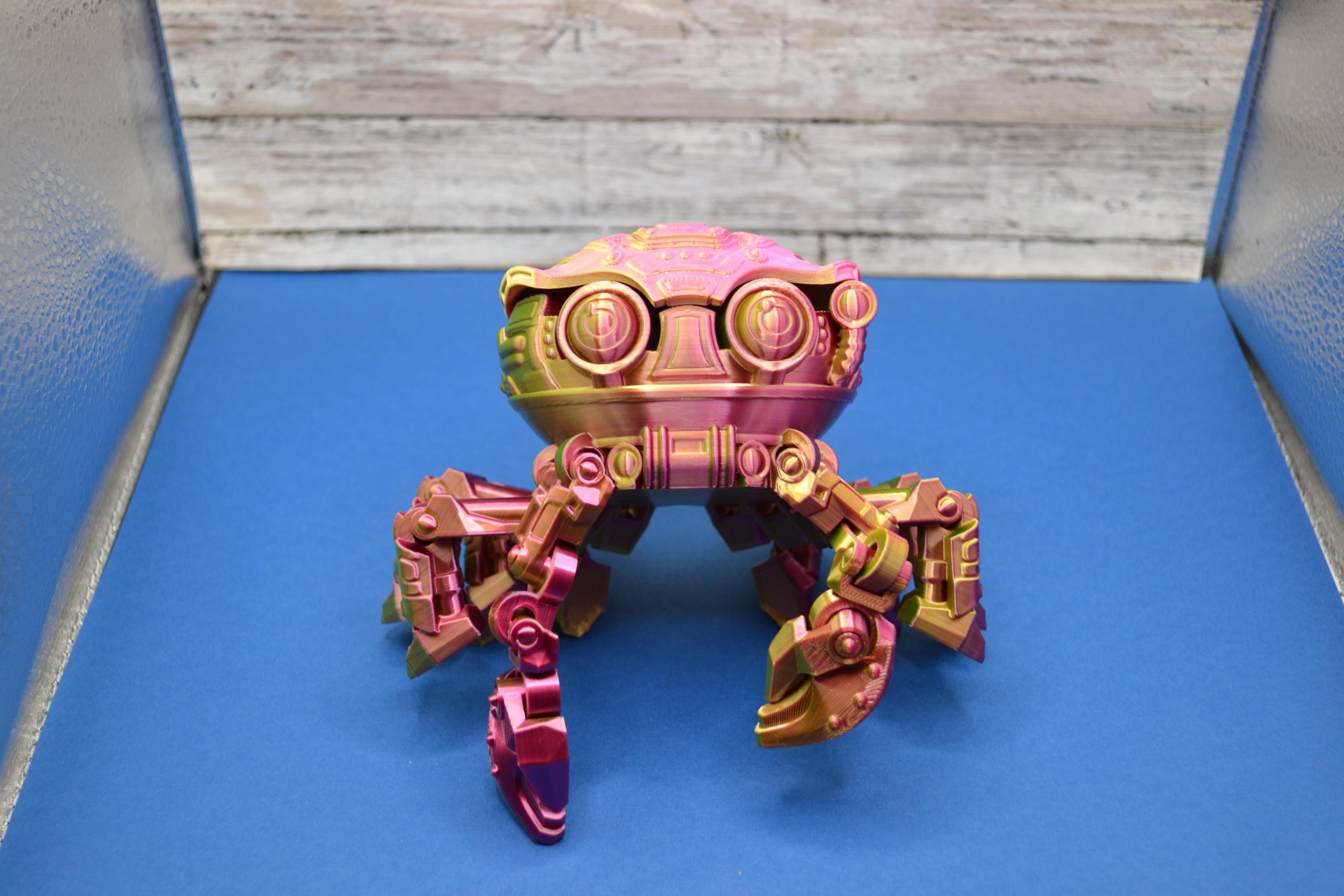 3D Printed Flexi Cyber Crab - Etsy