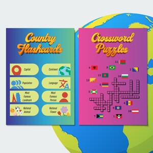 Country Flashcards. 195 Countries' Flags, Capitals, Landmarks, and More ...