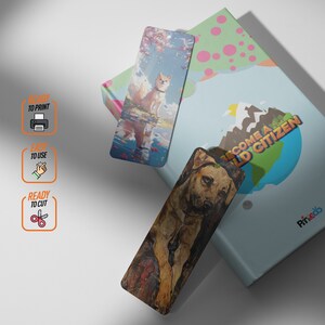 Dog Themed Digital Bookmarks Printable Bookmark Set 10 Unique Designs ...