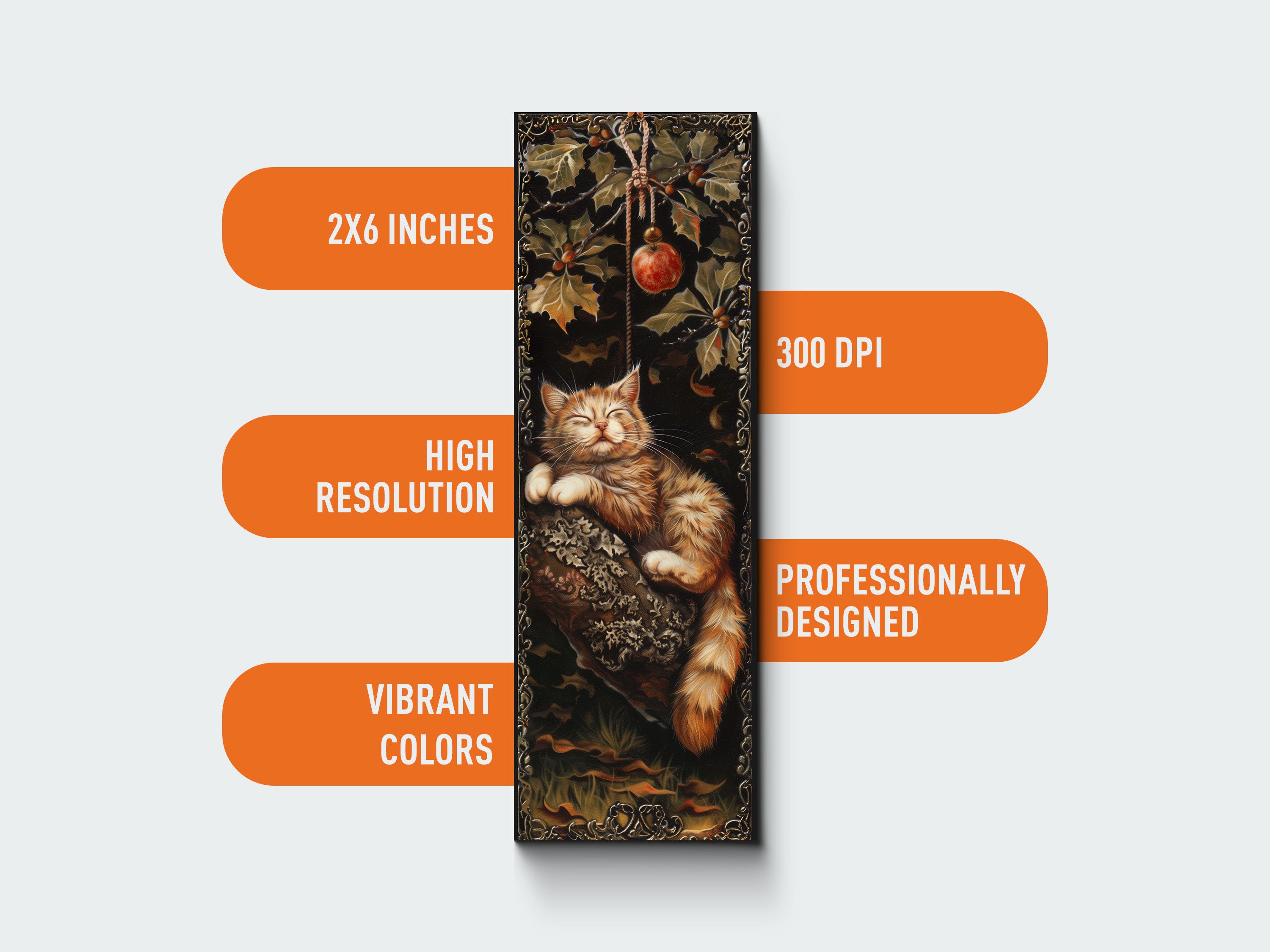 Cat Themed Digital Bookmarks Printable Bookmark Set 10 Unique Designs ...