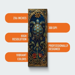 Turtle Themed Digital Bookmarks Printable Bookmark Set 10 Unique ...