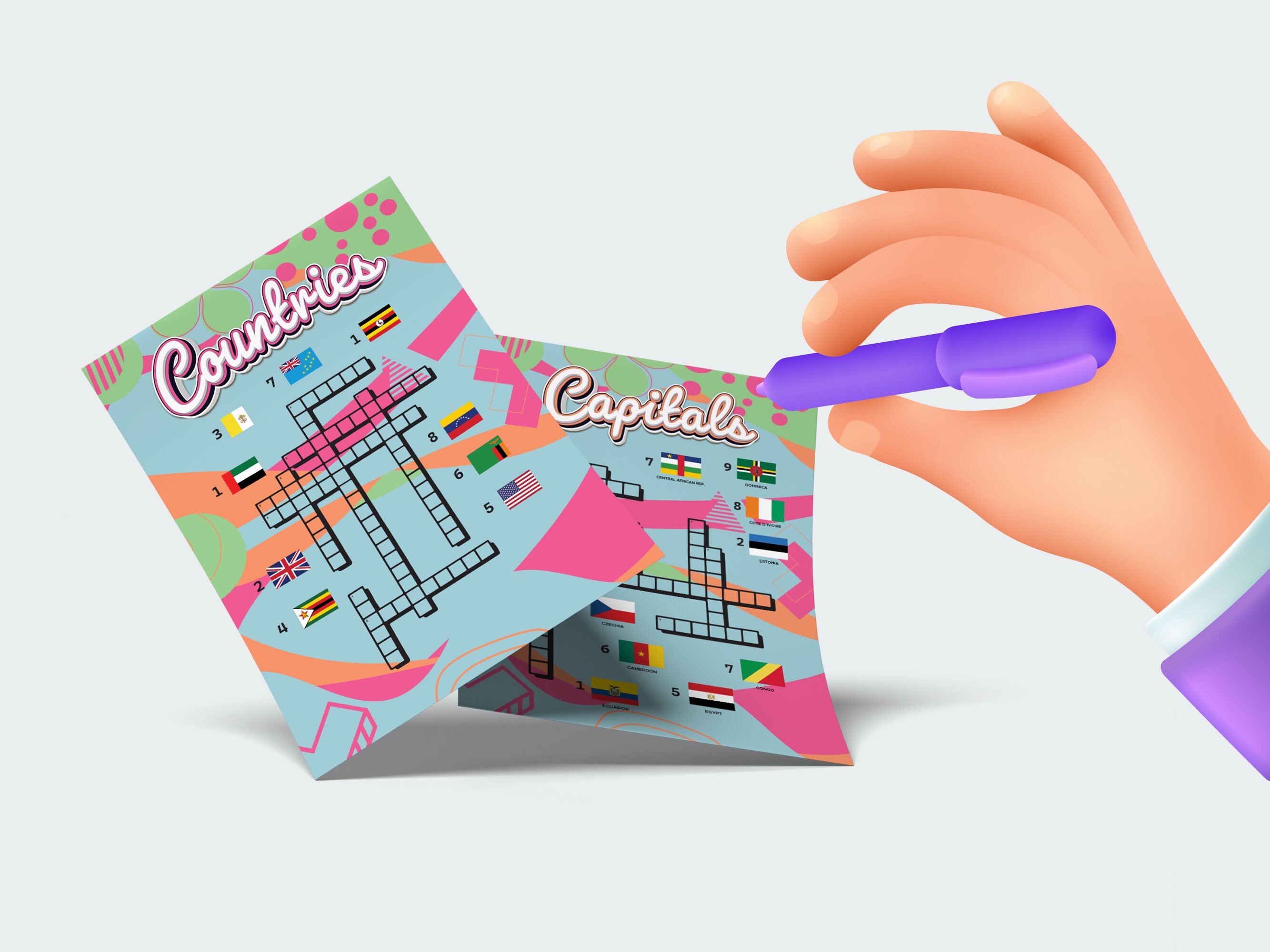 Country Flashcards. 195 Countries' Flags, Capitals, Landmarks, and More ...