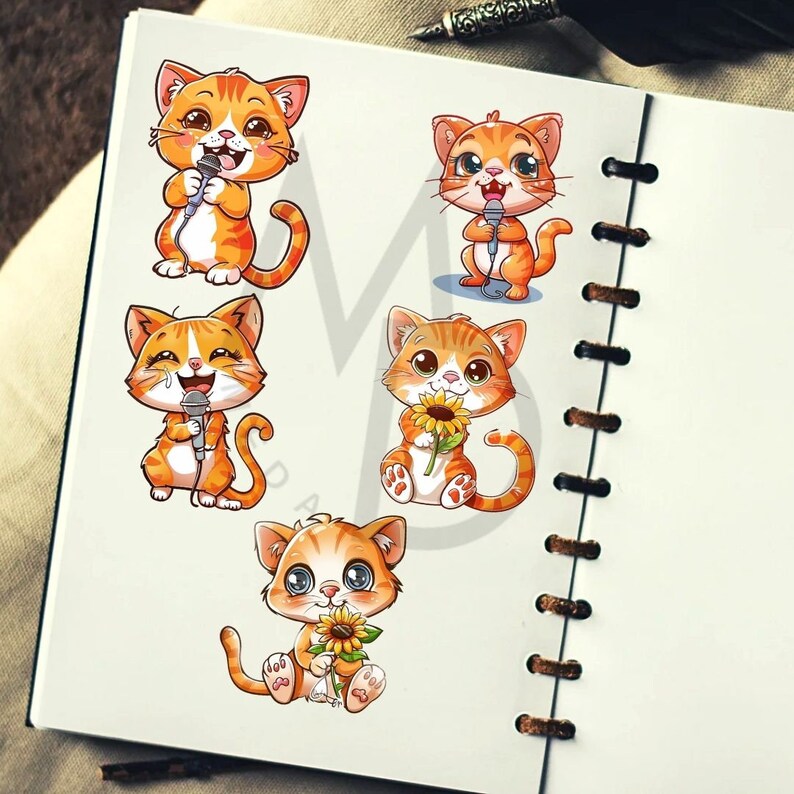 Cat Digital Stickers Cute Sticker Pack | Digital Planner Sticker ...
