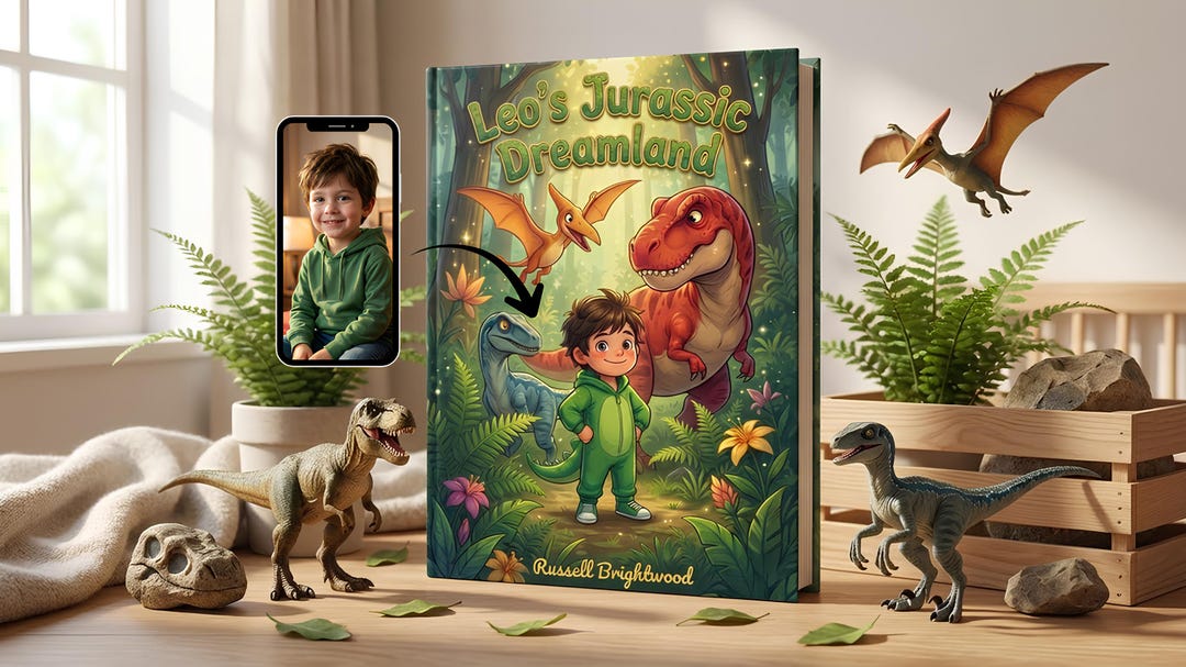 Personalized Dinosaur Book for Kids • Custom Bedtime Story • T-rex ...