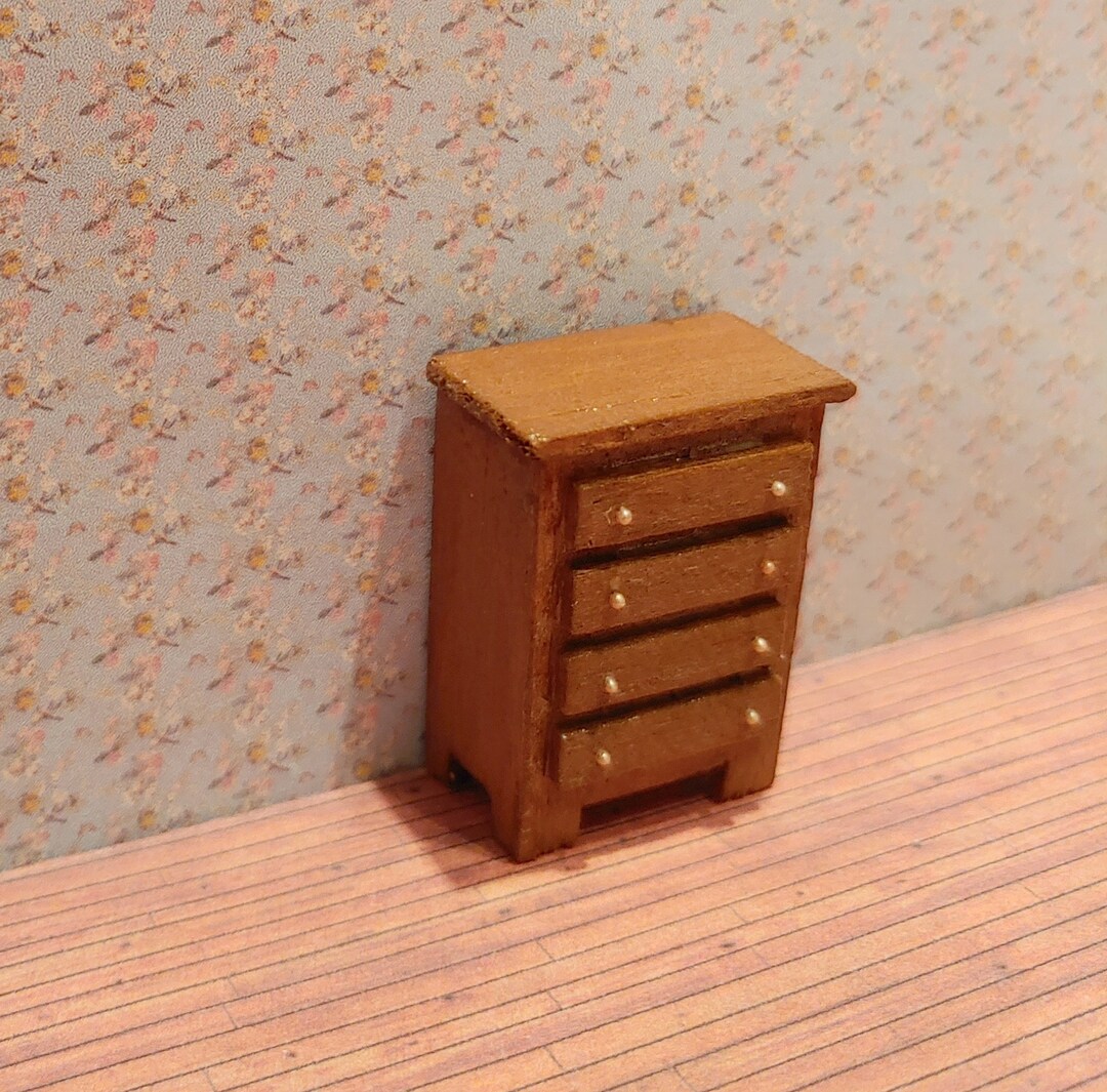 1:48 Quarter Scale Miniature Dollhouse Wood Chest of Drawers - Etsy