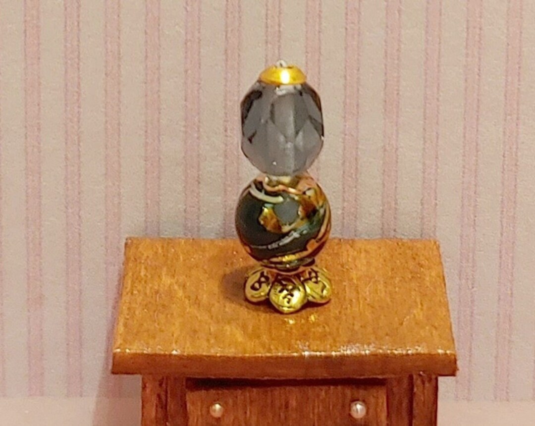 1:48 Quarter Scale Miniature Dollhouse Tall Hurricane or Boudoir Lamp ...