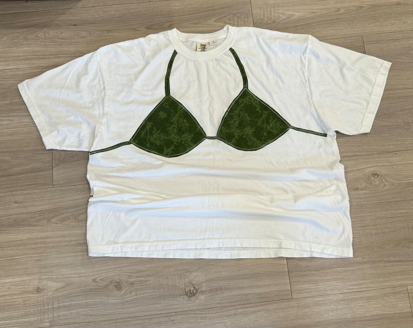 Bikini Handmade Applique / Patchwork T Shirt - Etsy