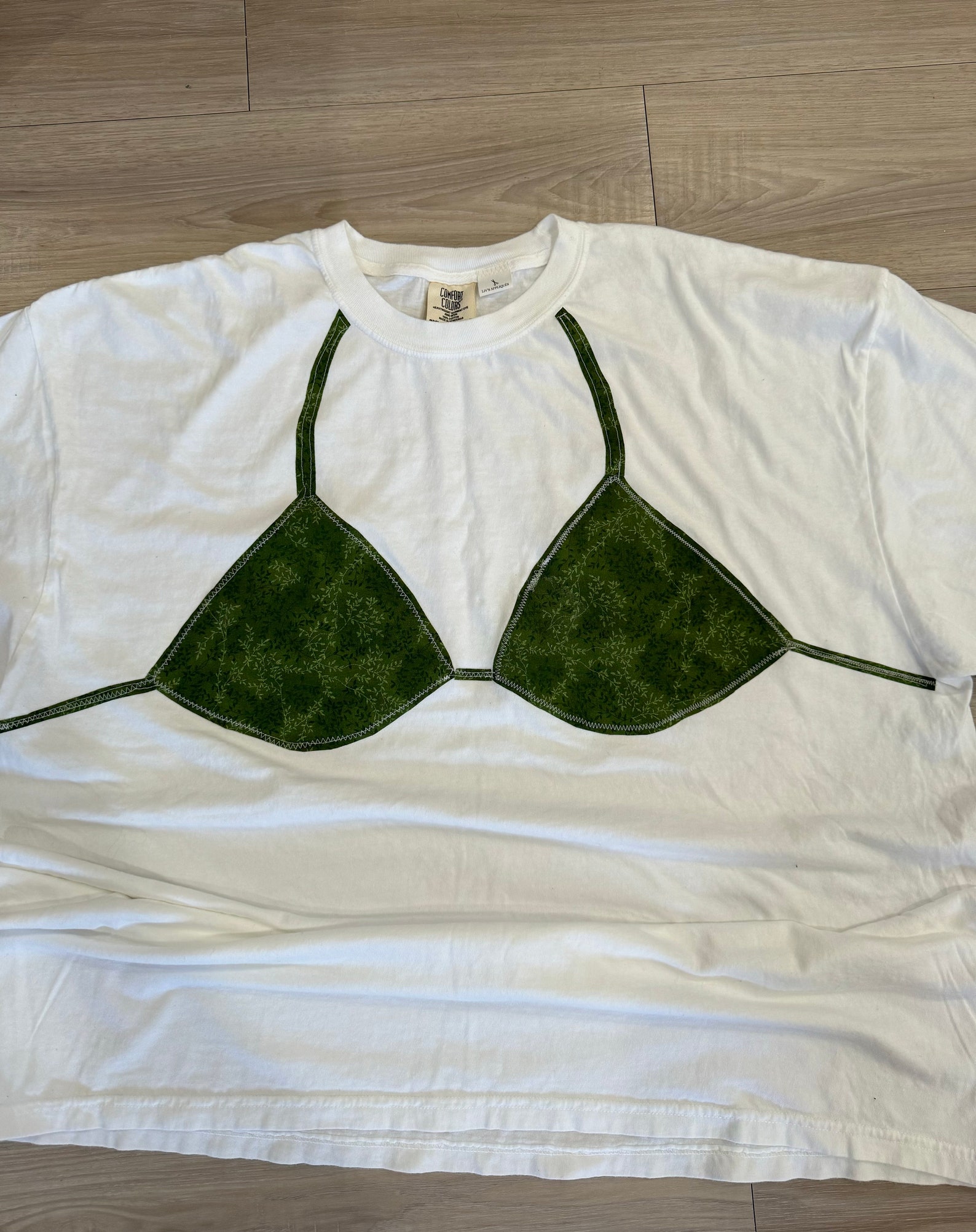 Bikini Handmade Applique / Patchwork T Shirt - Etsy